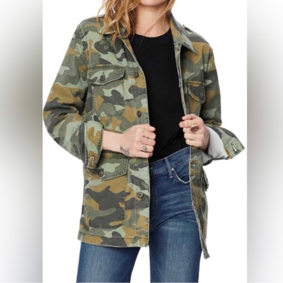 MOTHER | Jackets & Coats | Mother Denim Green Camo Loose Veteran Jacket ...